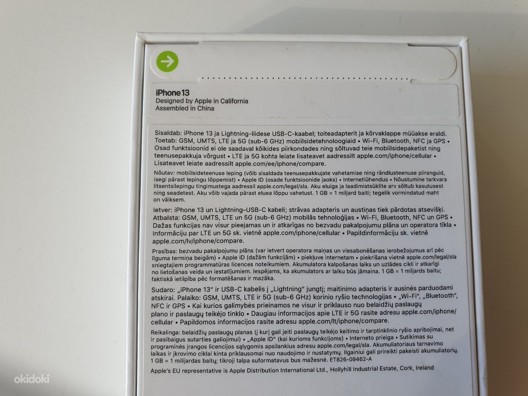 Apple iPhone 13 Black 256GB uus - Tallinn - Telefonid, Mobiiltelefonid ...