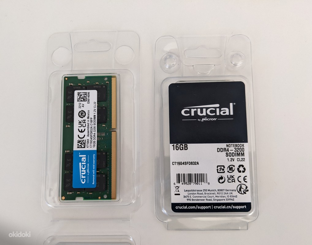 Память Crucial DDR4 SO-DIMM 32GB (2x16GB) 3200MHz - Tallinn ...