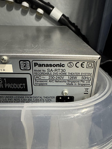 Panasonic SA-RT30 Recordable DVD Home Theatre System - Tallinn ...