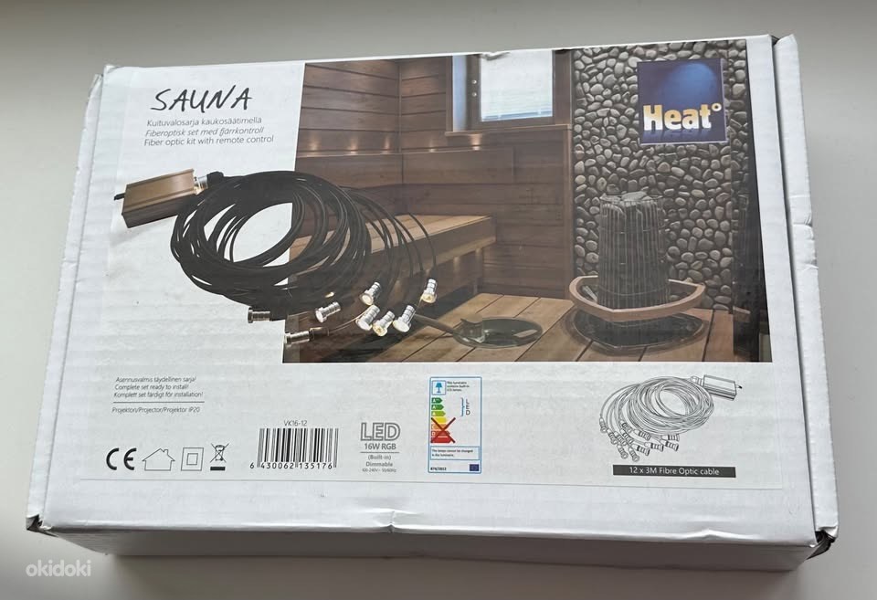Heat fiber optic LED sauna set 12x3m 16W - Tallinn, Kodu ja aed – okidoki